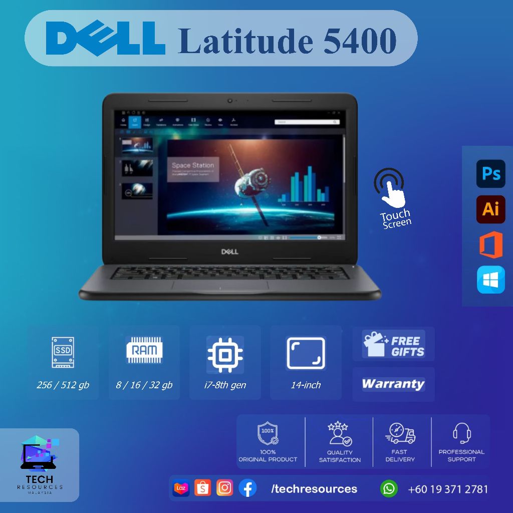 Dell Latitude 5400 | i7 8th Gen | 14" Touch Screen Laptop | 8GB / 16GB RAM | 256GB / 512GB / 1TB ...