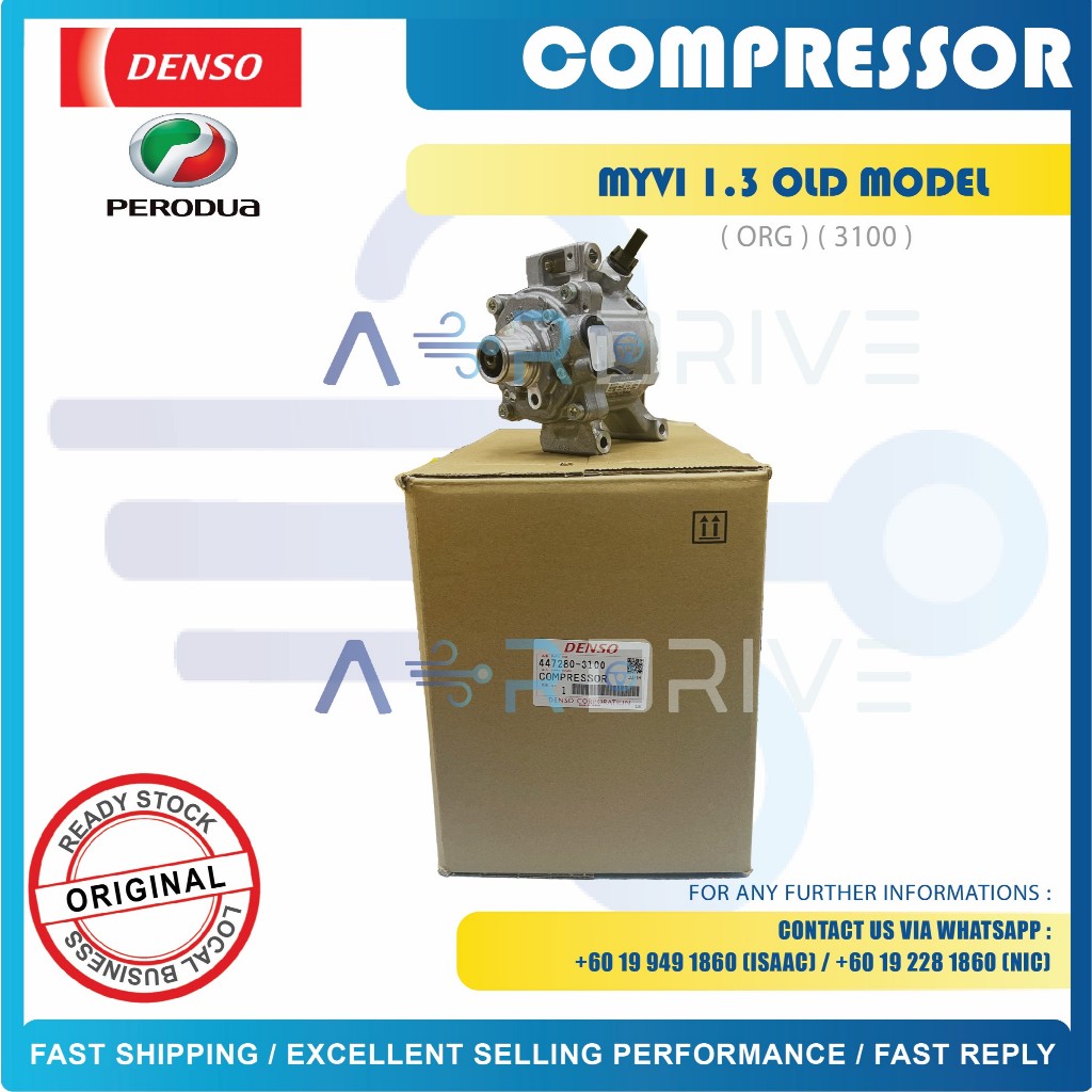 DENSO ORIGINAL PERODUA MYVI 1.3 COMPRESSOR 3100 | Shopee Malaysia