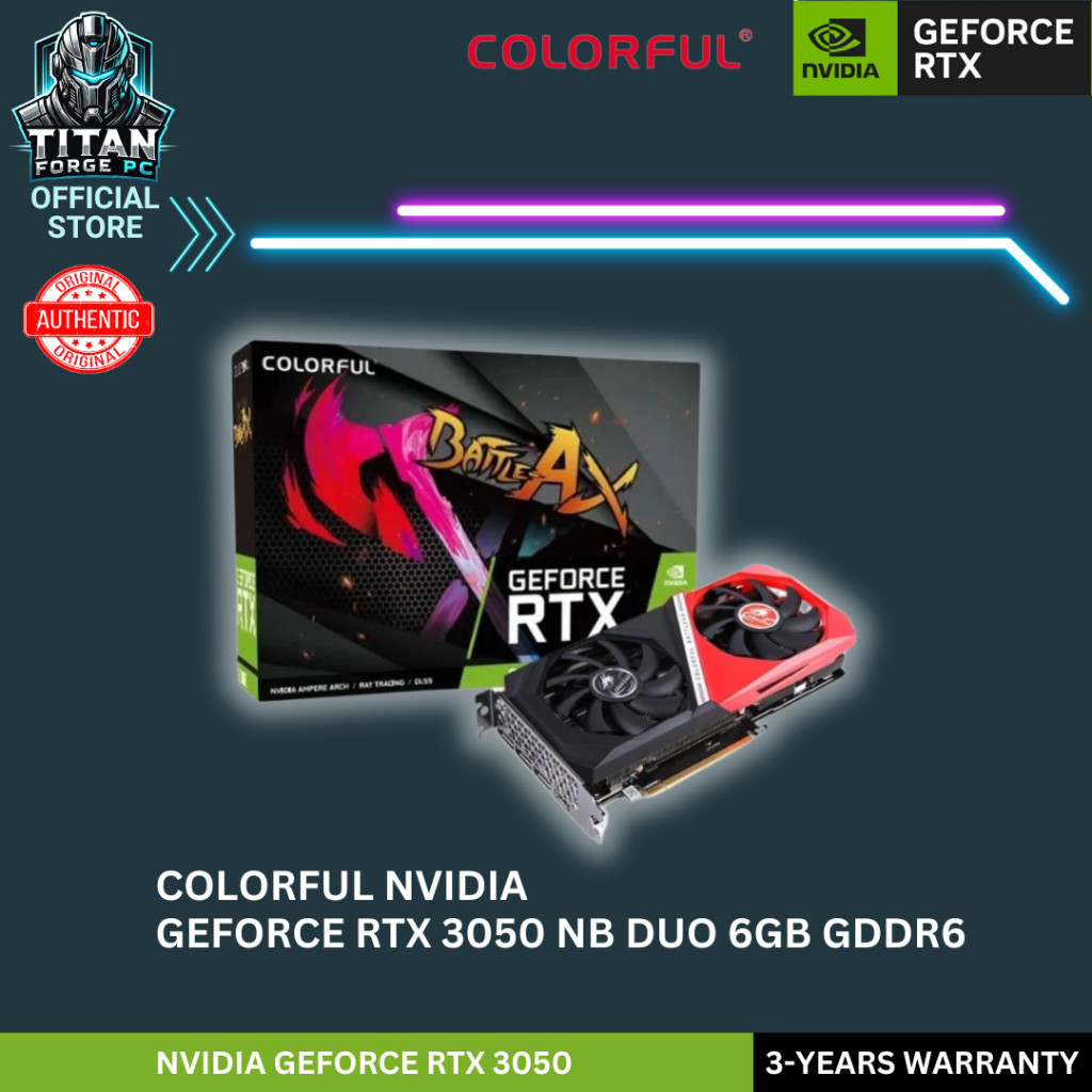 Colorful NVIDIA Geforce RTX 3050 NB Duo V2-V 6GB GDDR6 GPU Graphic Card ...