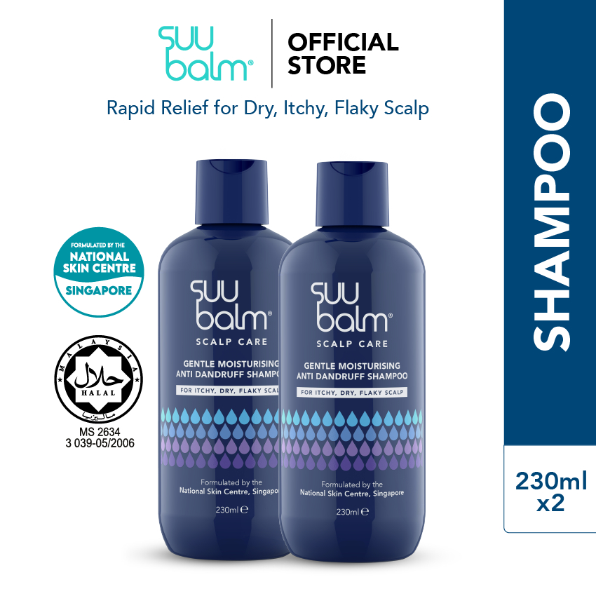 Suu Balm Gentle Moisturising Anti Dandruff Shampoo (230ml x2) | Shopee ...