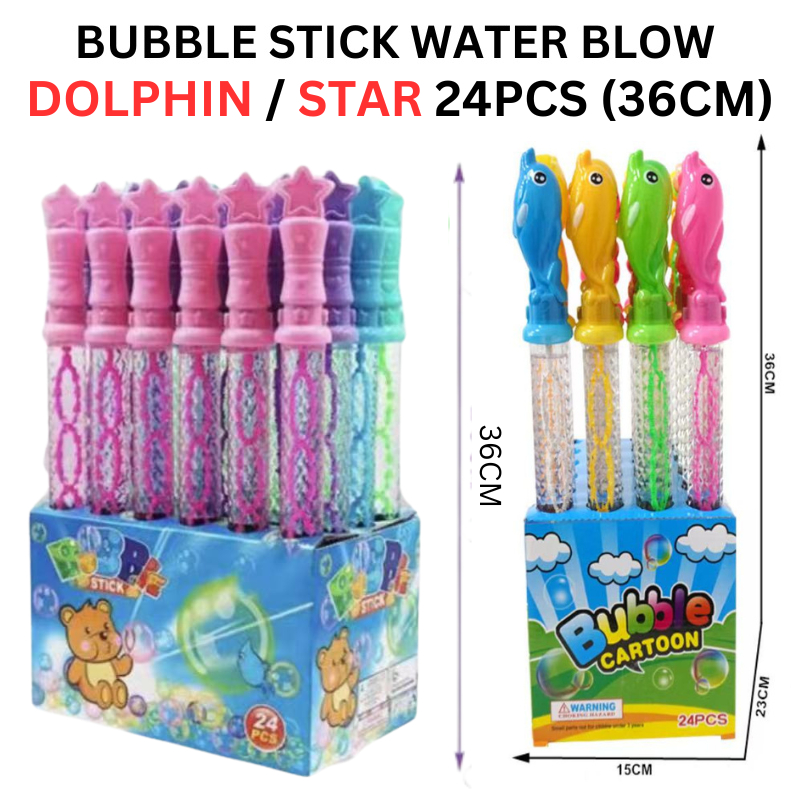*Harga Borong* 36CM BUBBLE MIX STICK CARTOON KIDS TOYS WATER BUBBLE ...