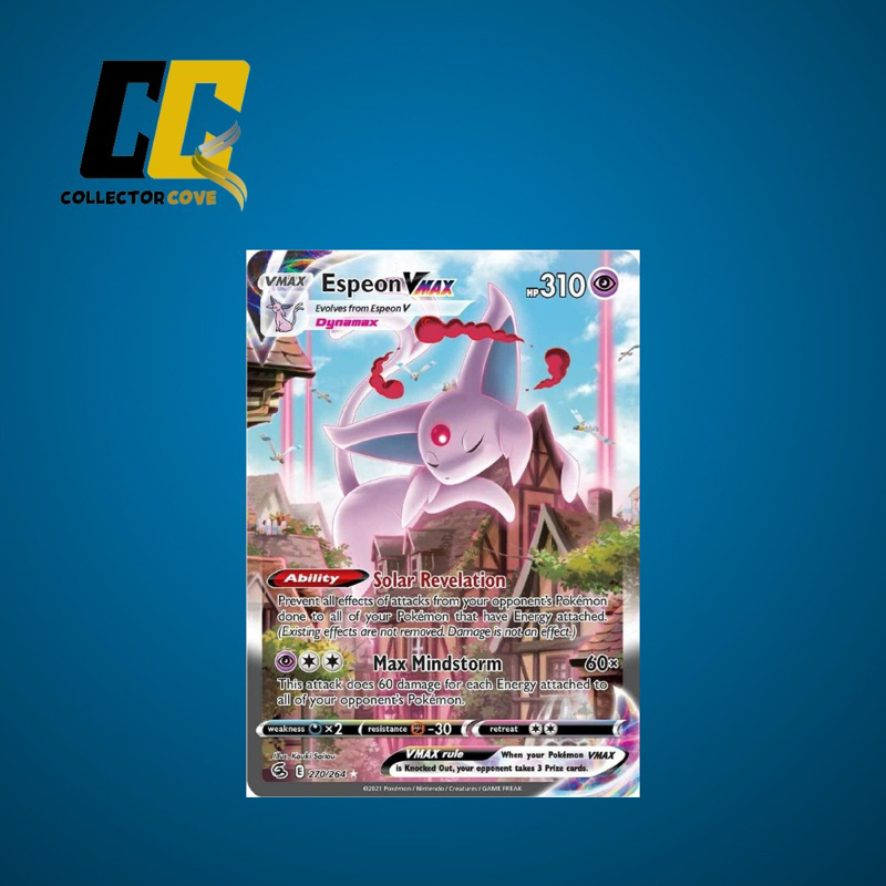 Pokemon Espeon VMAX - 270/264 - Alternate Art Secret Rare Sword ...