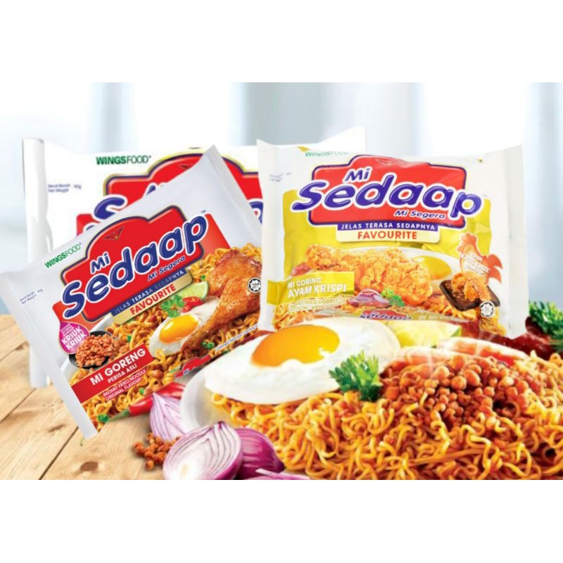 MI SEDAAP GORENG ASLI 90G | MI SEDAAP AYAM KRISPI 88G (5PACK) | Shopee ...