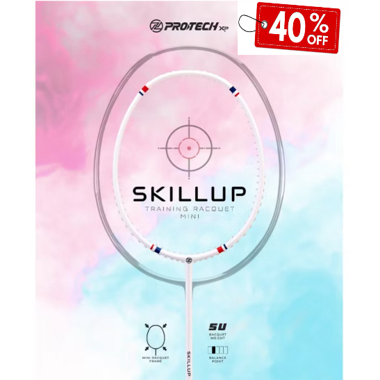 PROTECH Mini Frame Badminton Training Racket - Skill Up (5U) (MAX 30LBS ...