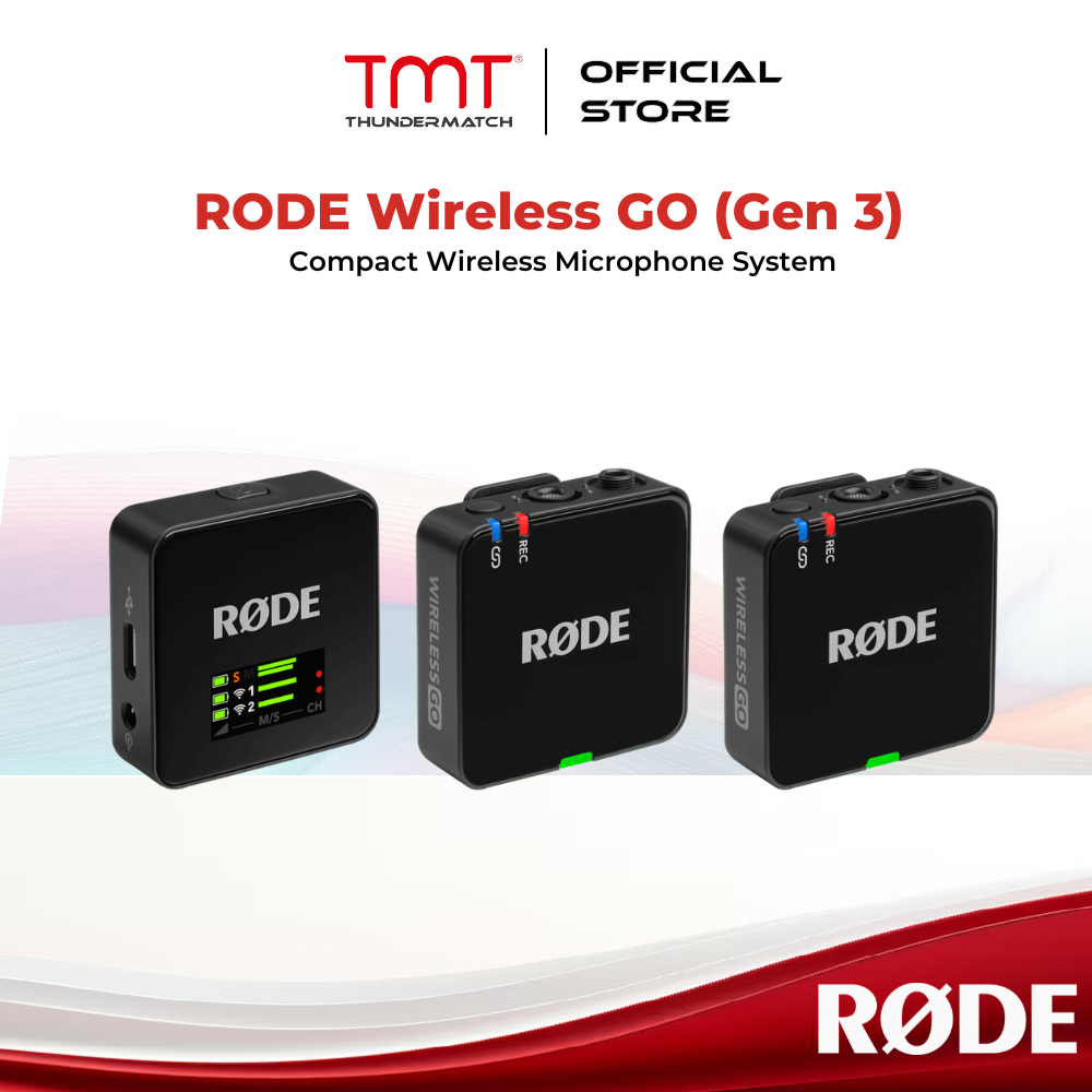RODE Wireless GO Gen 3 Compact Wireless Microphone System Wireless Pro Wireless Me Wireless GO ...