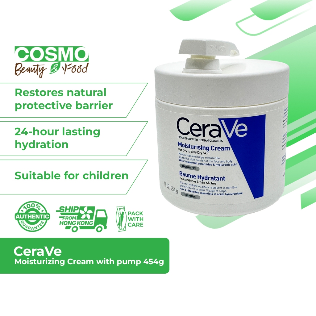 CeraVe Moisturizing Cream with pump 454g [Fragrance-free formula] | Shopee Malaysia