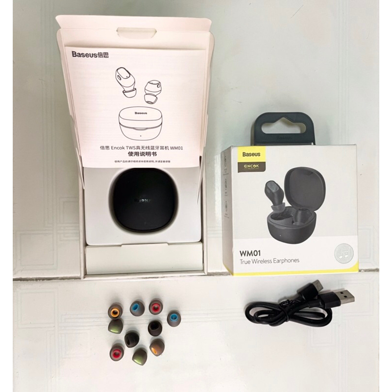Baseus Encok WM01 TWS Bluetooth Earphones Wireless 5.0 Bluetooth ...