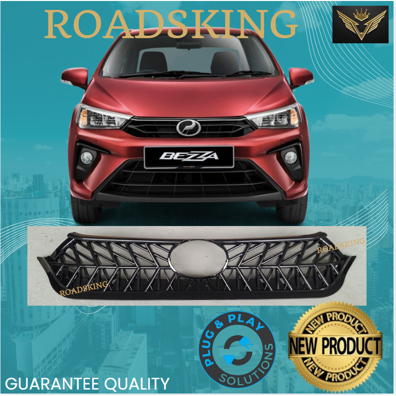 PERODUA BEZZA 2020-2024 ABS SPORT FRONT GRILLE GRILL GLOSSY BLACK ...