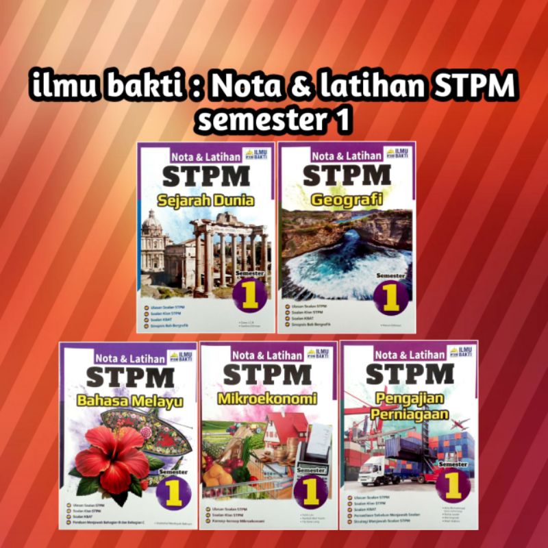 ilmu bakti 2024 : Nota & latihan stpm semester 1( 5 subjek) | Shopee Malaysia