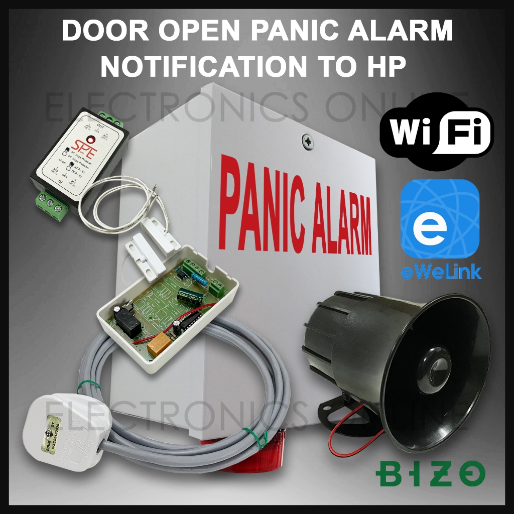 Panic Alarm activate when door open send notification to Hp activate ...