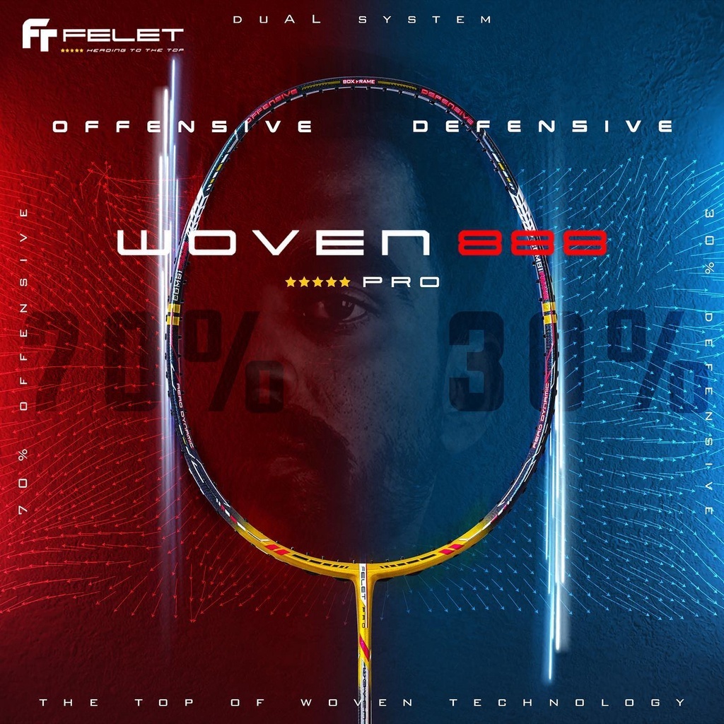 FELET Woven 888 Used By Sameer Verma Badminton Racket (FRAME ONLY)(100 ...