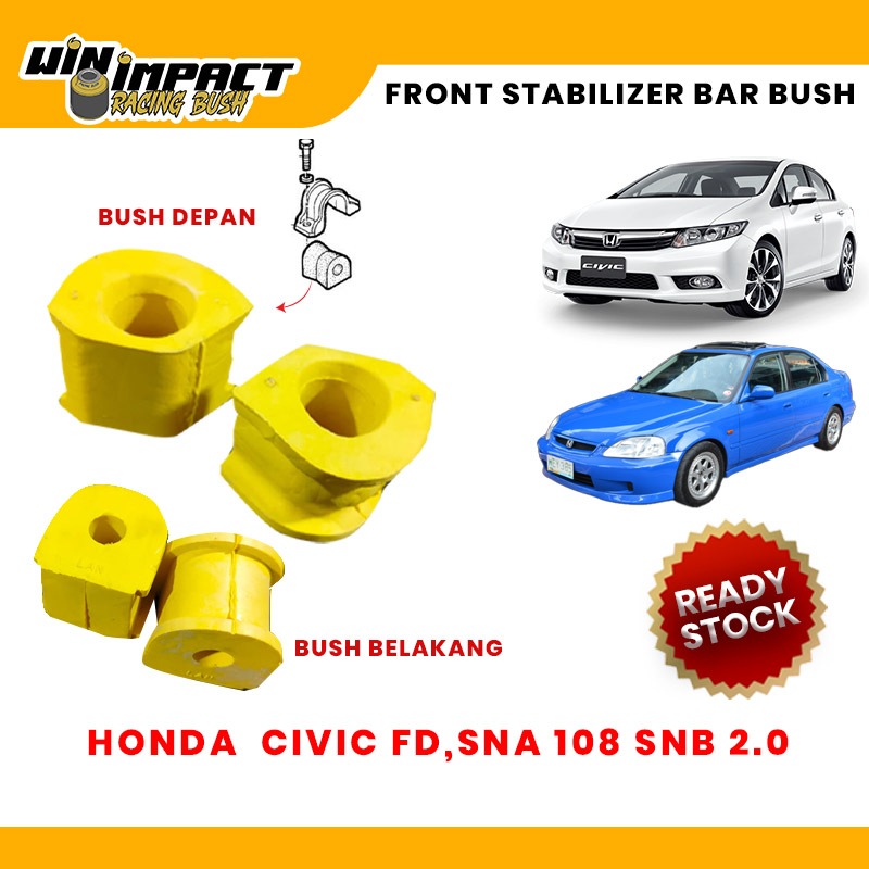 Honda Civic FD SNA SNB 1.8 2.0 Front RUBBER Stabilizer Bar BusH ...
