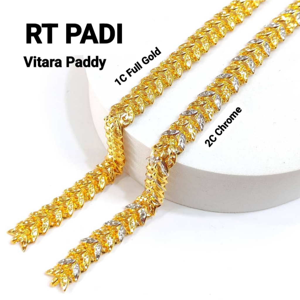 Wing Sing 916 Gold Paddy Bracelet / Rantai Tangan Vitara Padi Emas 916 ...