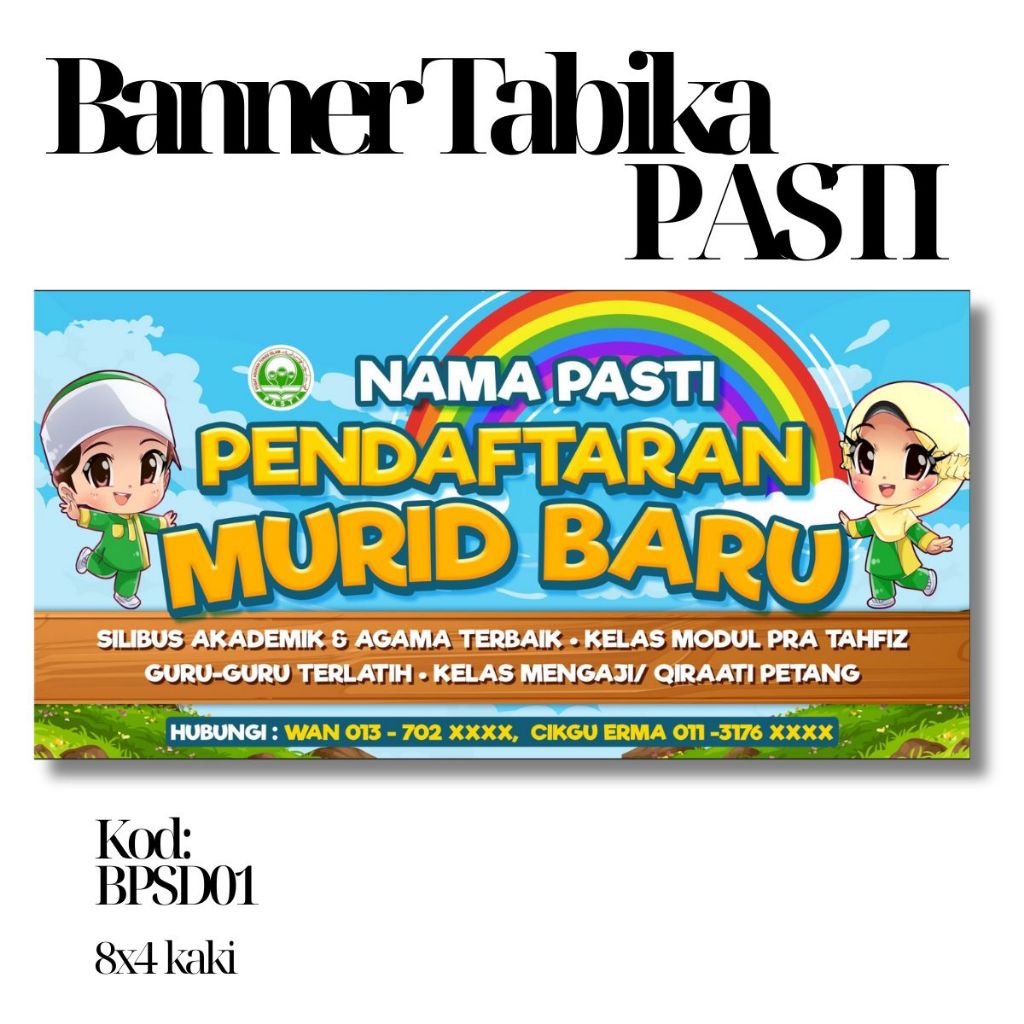 Banner Cantik Daftar Masuk Tabika PASTI & KEMAS | Shopee Malaysia