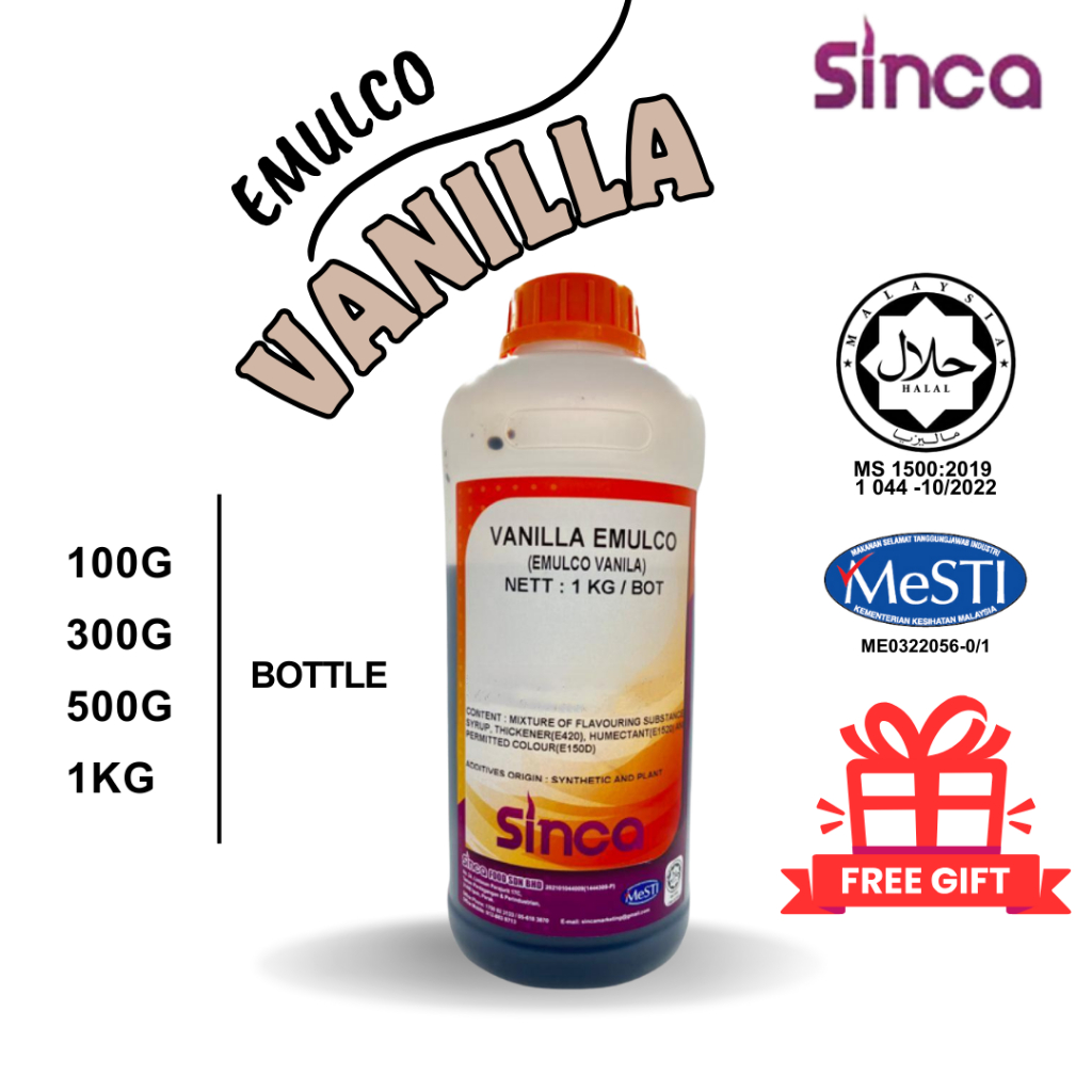 Emulco Vanila / Vanilla Emulco 500g / 1kg | Gred Makanan | Halal | Food ...