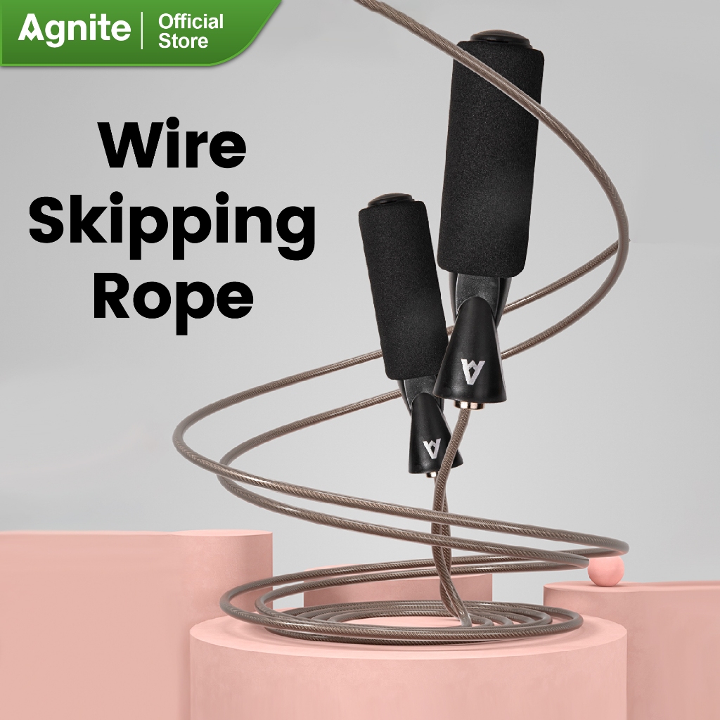 Agnite Strong Metal Weight-Bearing Adjustable Length Skipping Rope ...