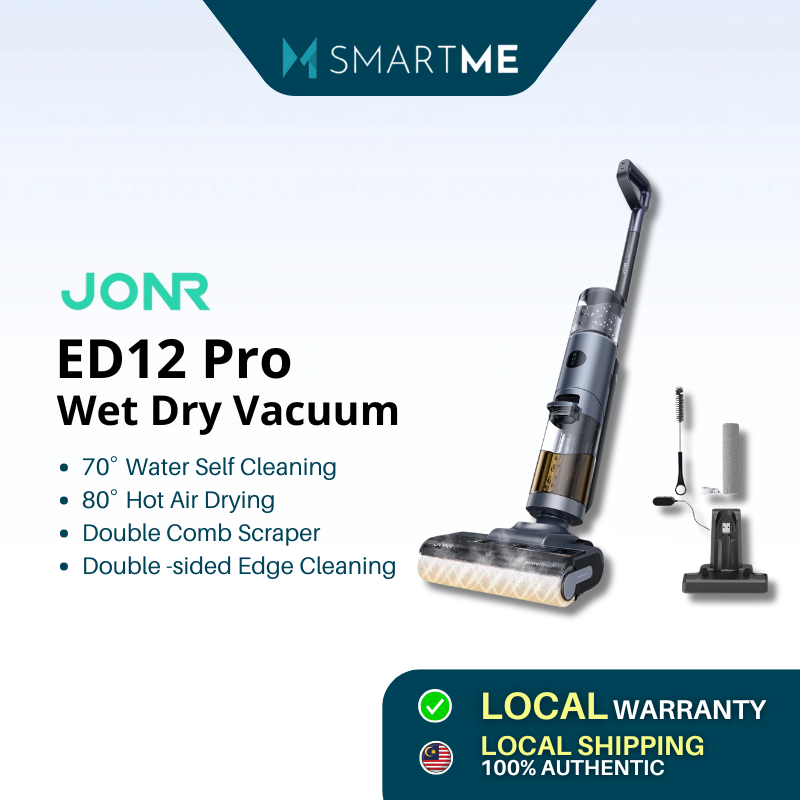 JONR ED12 Pro Cordless Wet Dry Vacuum Cleaner with Hot Air Drying ...