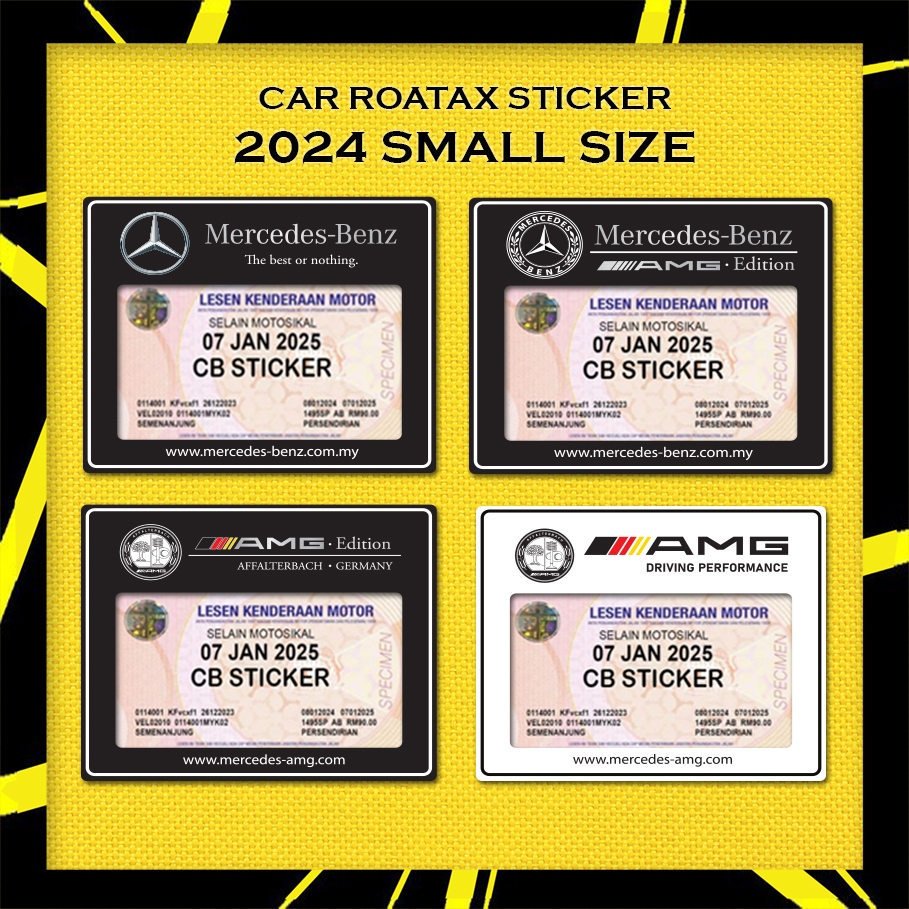 Mercedes Benz AMG Car Roadtax small Sticker / Rk08 | Shopee Malaysia