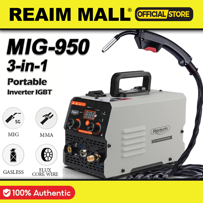 REAIM Mig Welding Machine Set Mesin Welding Gasless MMA/TIG/MIG999 ...