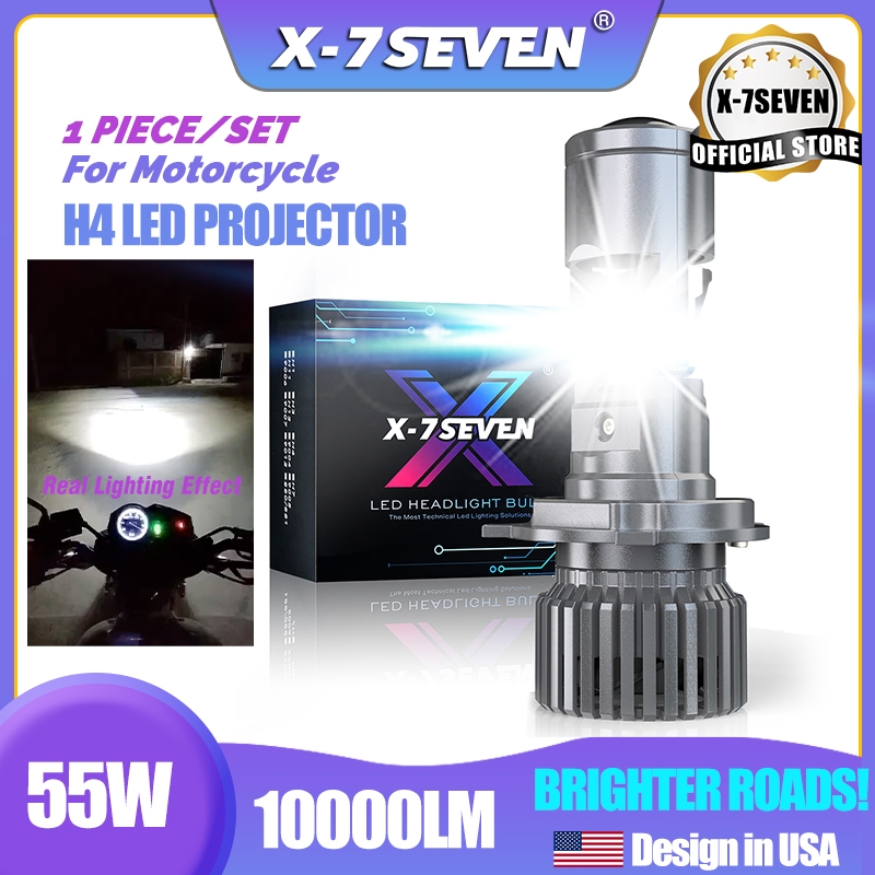 USA X-7SEVEN 1 PC Lumino Super Bright 10000LM H4 hi/lo Projector LED ...