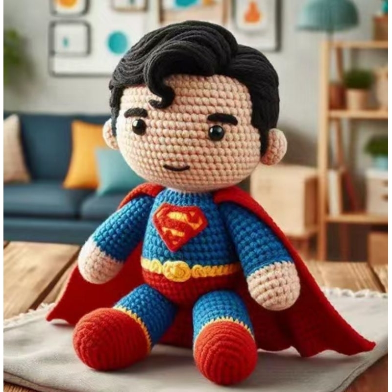 E pattern E amigurumi crochet superman | Shopee Malaysia