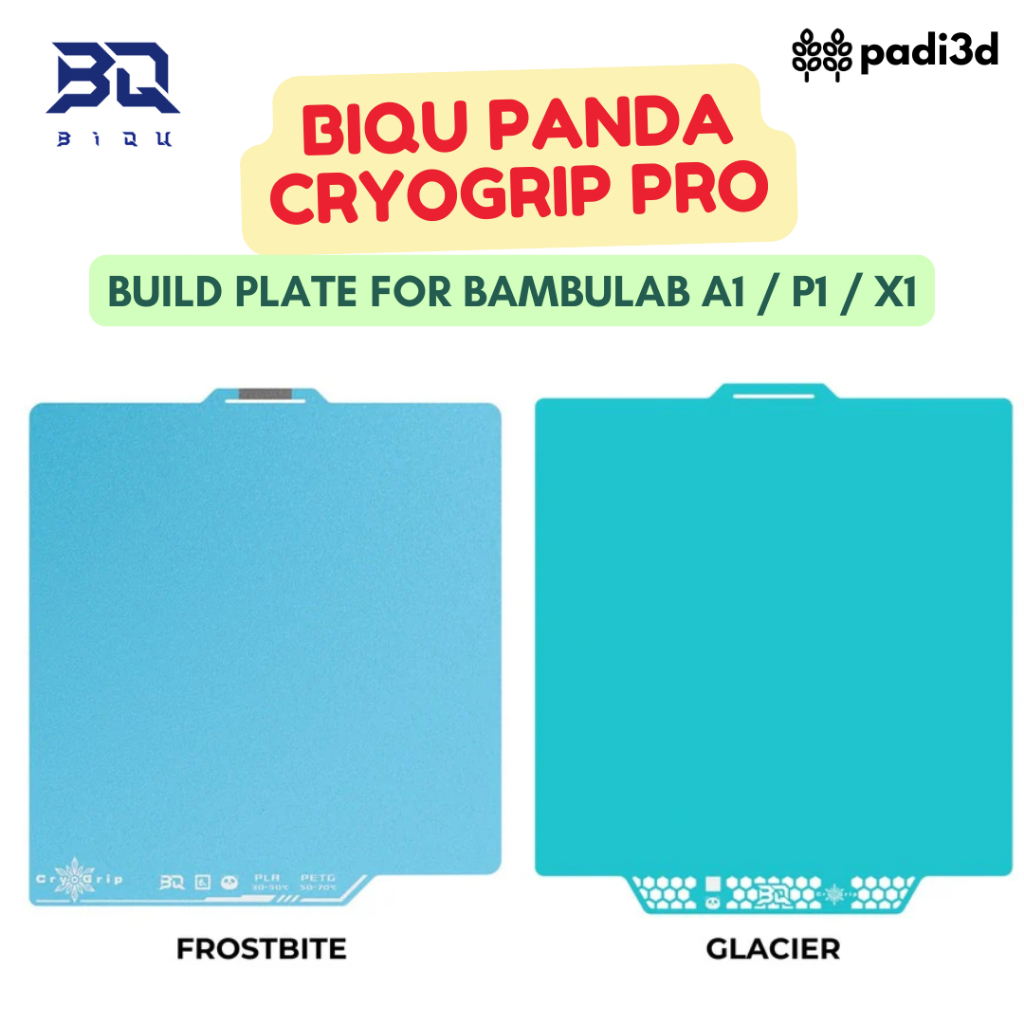 BIQU Panda CryoGrip Pro Build Plate for Bambu X1/P1/A1 - Double-Sided 7 ...