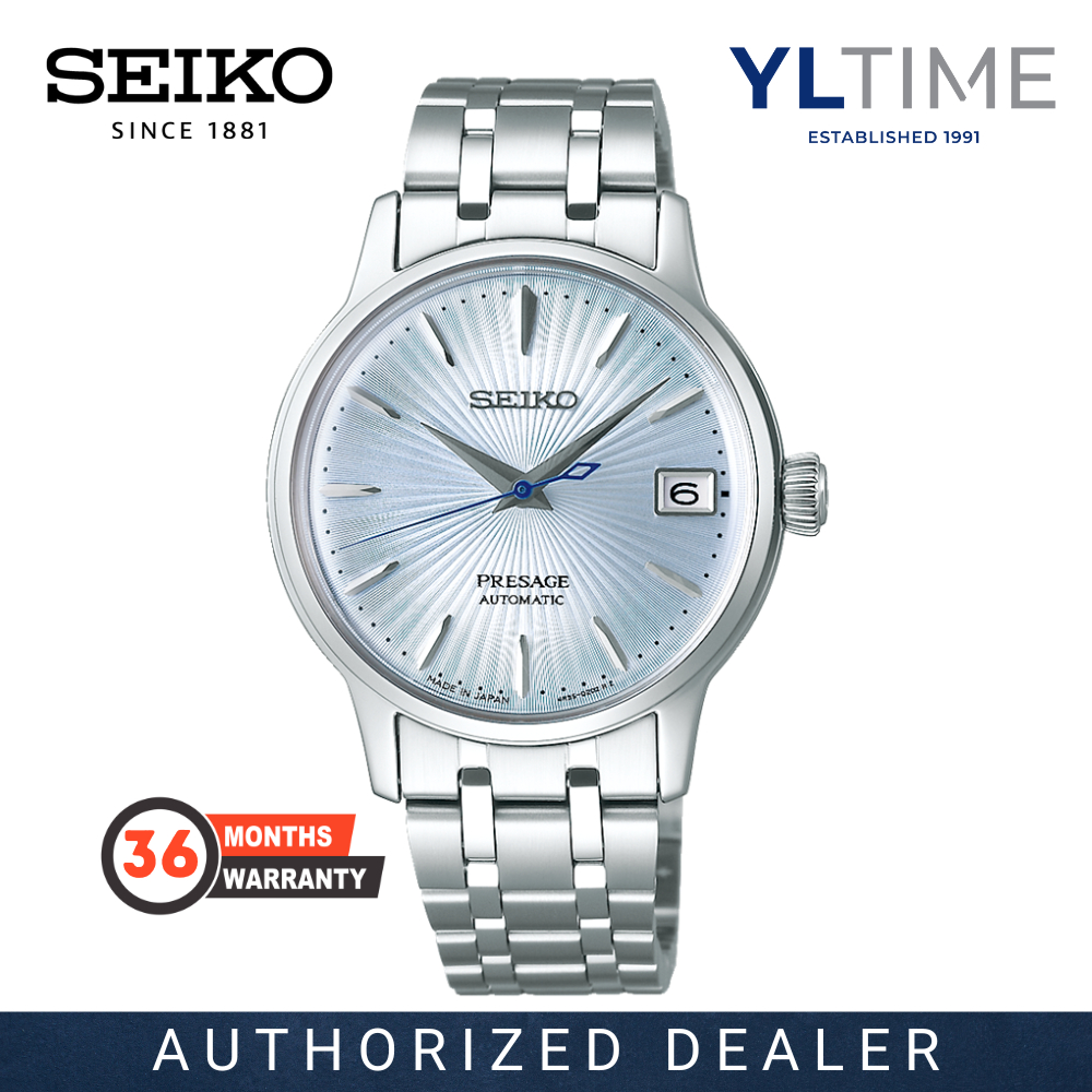 Seiko Presage SRP841J1 Cocktail Time ‘Skydiving’ Ice Blue Sunburst Dial ...