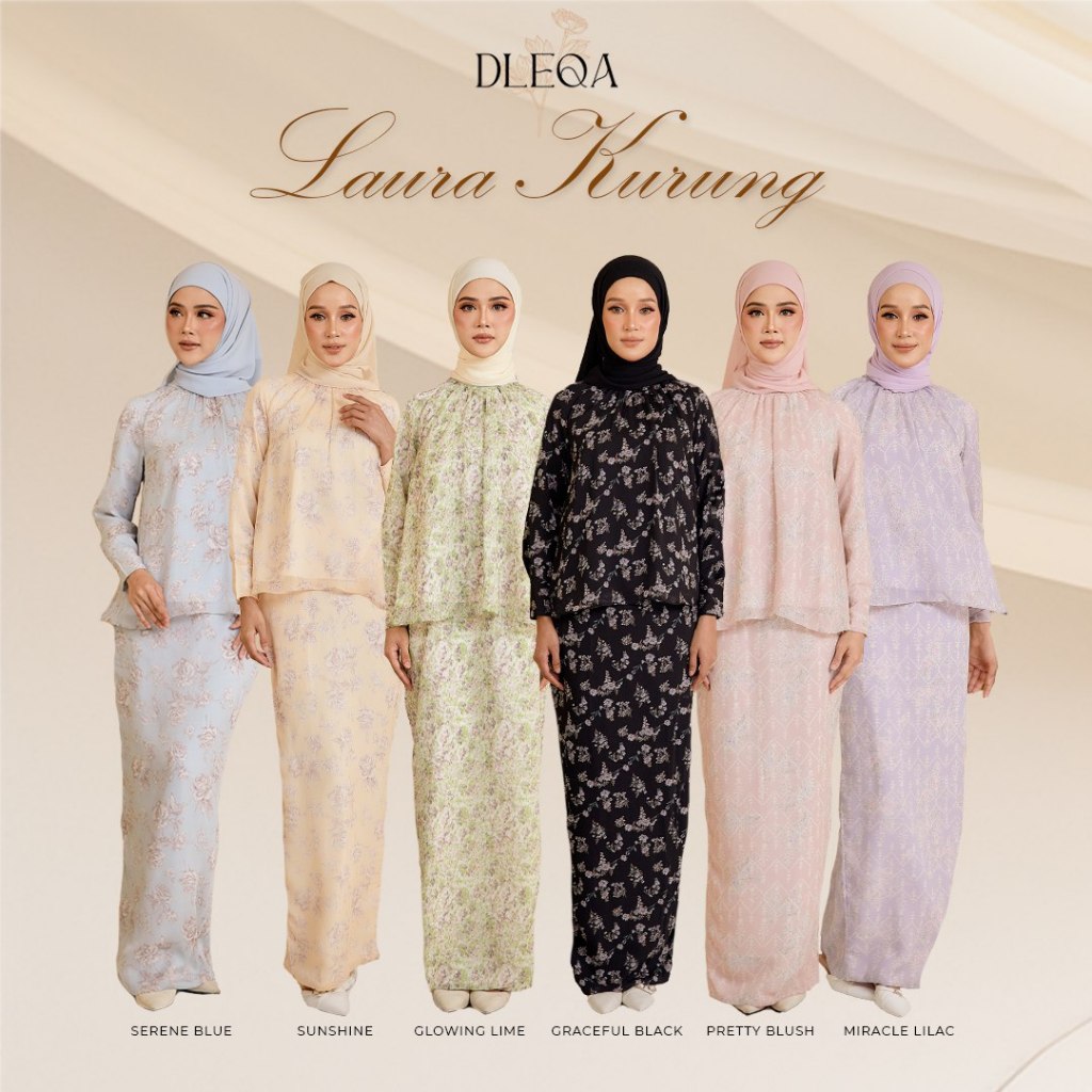 DLEQA Baju Kurung Laura Terbaru Design Mini Kurung Material Crinkle ...