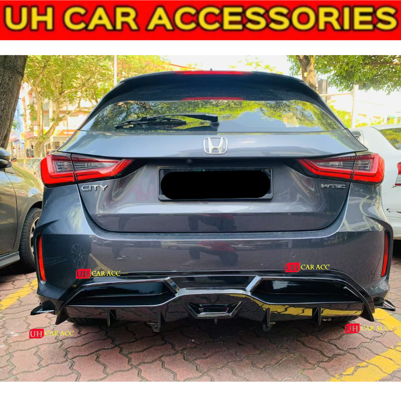 HONDA CITY HATCHBACK 2021 2022 2023 REAR DIFFUSER LIP 3PCS 2024 DESIGN ...