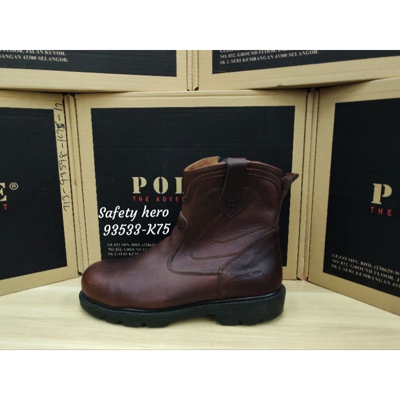 Police 93533 |original police 7 inch high cut |kulit asli｜Steel cap ...