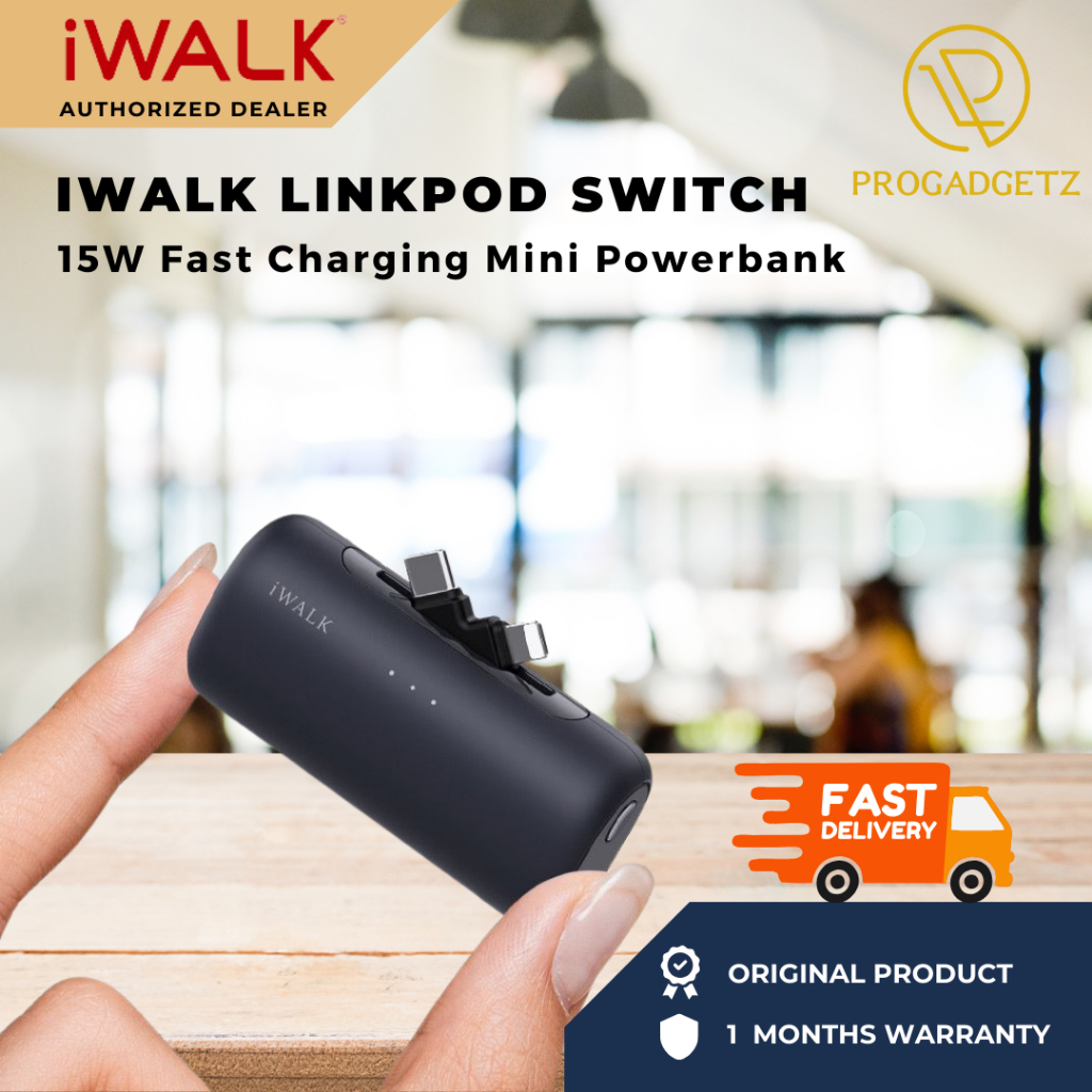 iWALK LinkPod Switch Mini Powerbank with type C and Lightning | Shopee Malaysia