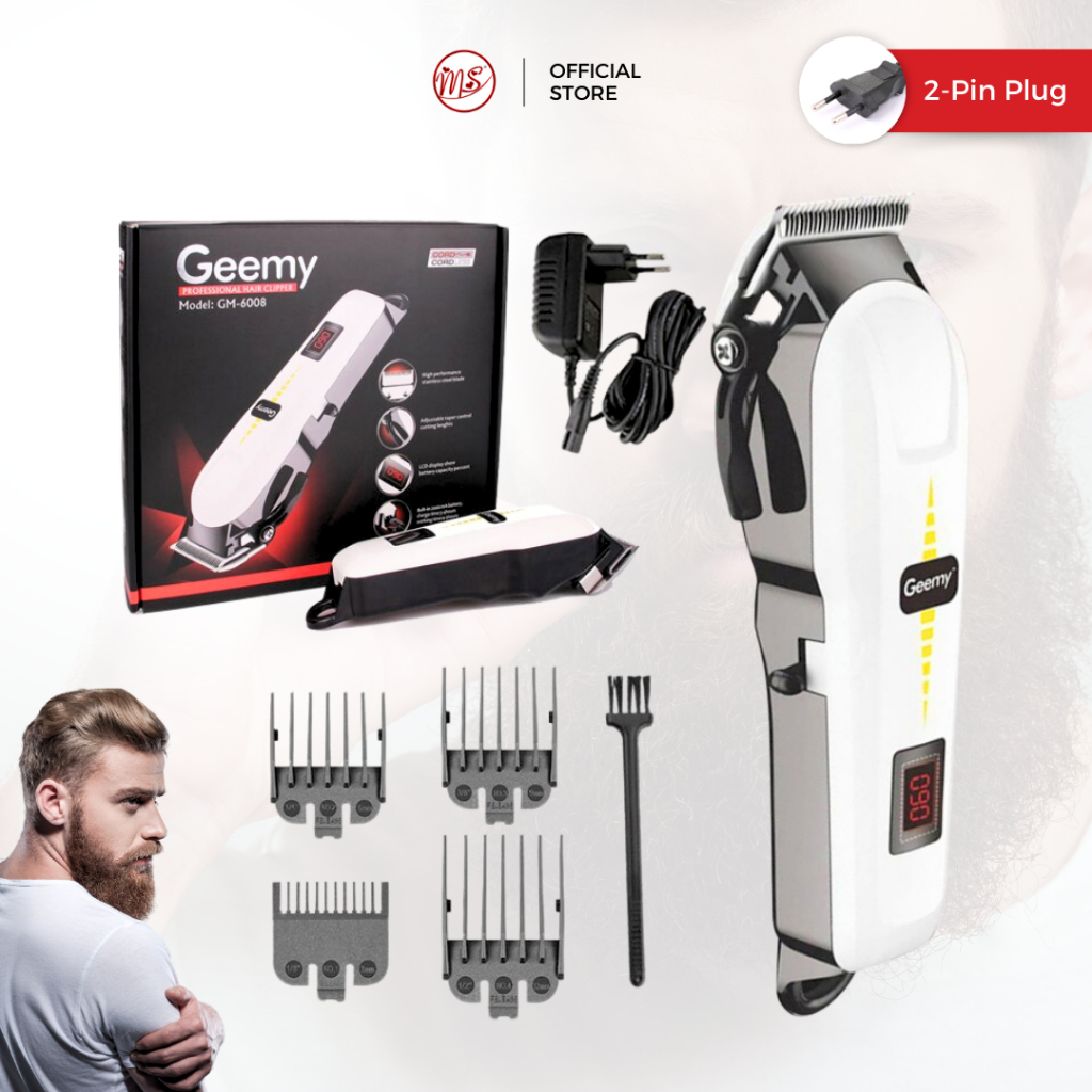 ORIGINAL 5 In 1 GEEMY GM-6008 Professional Hair Clipper Shaver Trimmer ...