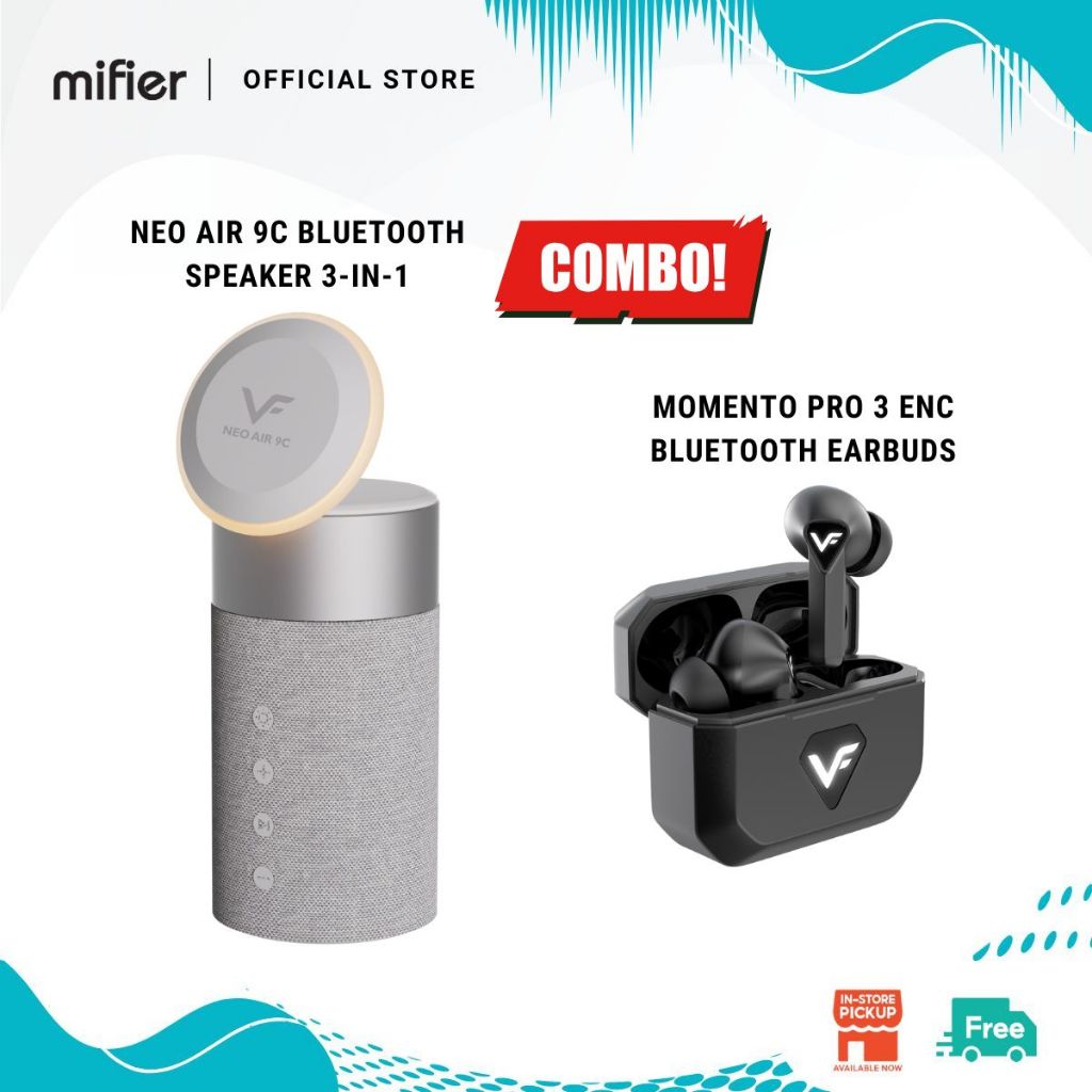 (COMBO DEAL ) VF Neo Air 9C Bluetooth Speaker 3-in-1 15W Foldable Magnetic Fast Wireless ...