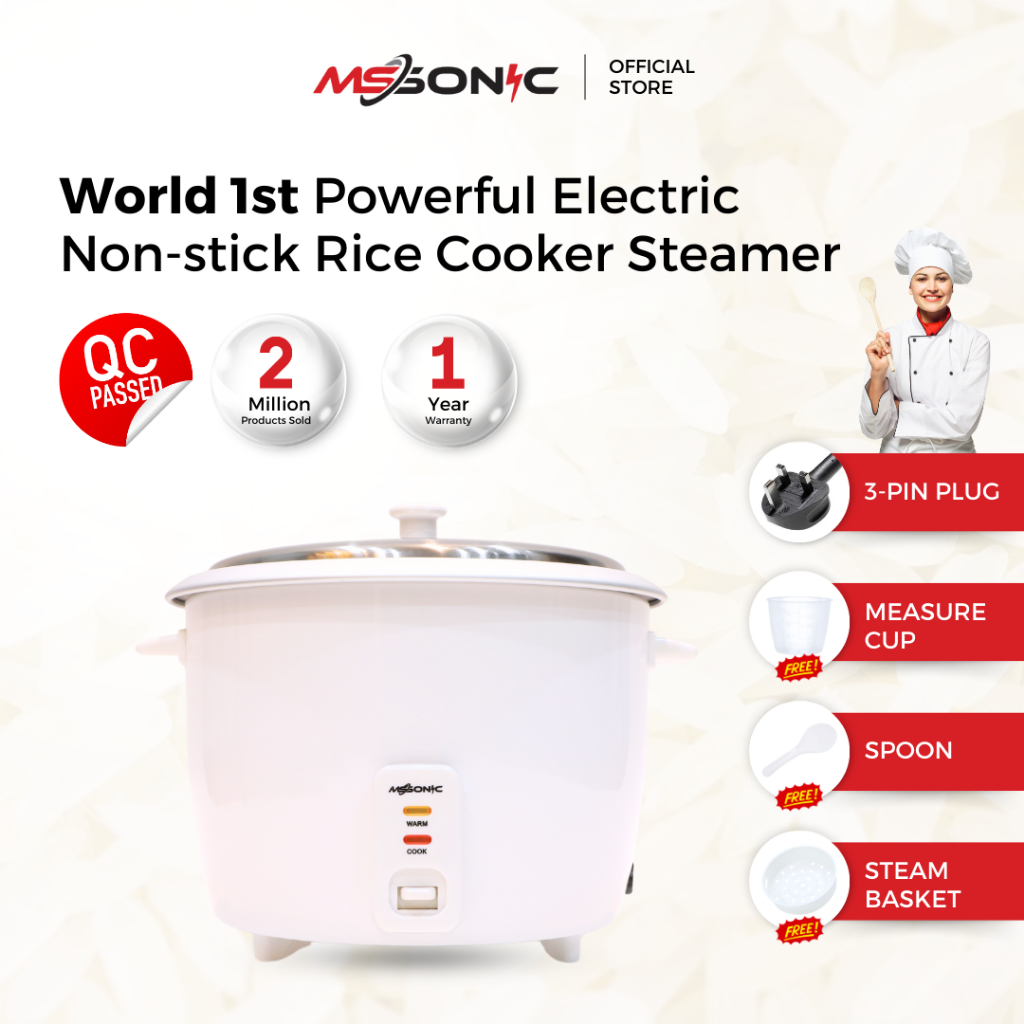MS SONIC MSS-RC-D Electric Rice Cooker Multi-function Non-stick ...