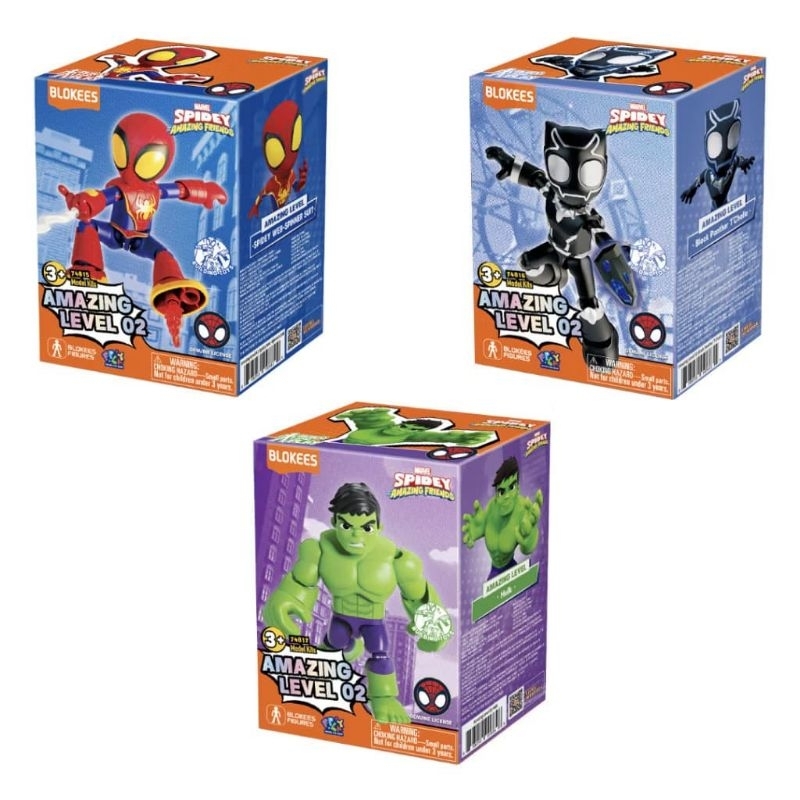 Blokees Marvel Amazing Level 02 Model Kit Spidey And His Amazing