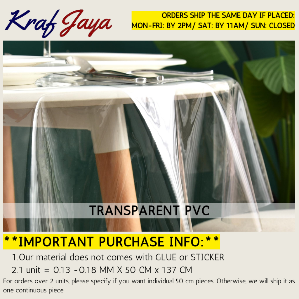 [2024] 0.13mm/0.18mm PVC Transparent Table Mat Clear Water Proof | Alas ...