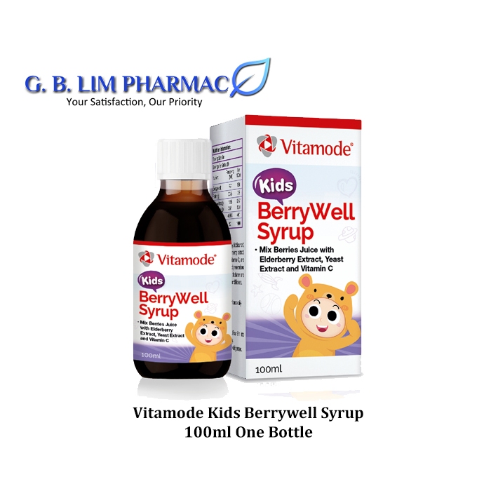 Vitamode Kids Berrywell Syrup 100ml One Bottle (EXP: 5-FEB-2026 ...