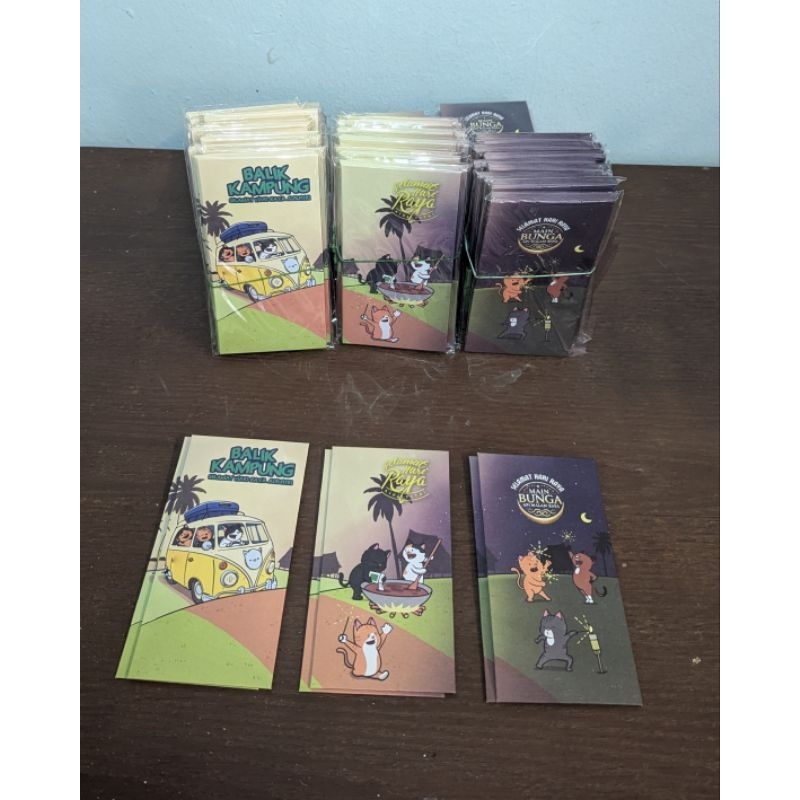 SAMPUL RAYA CORAK KUCING (8 KEPING - 1 pack). MONEY PACKET RAYA ...