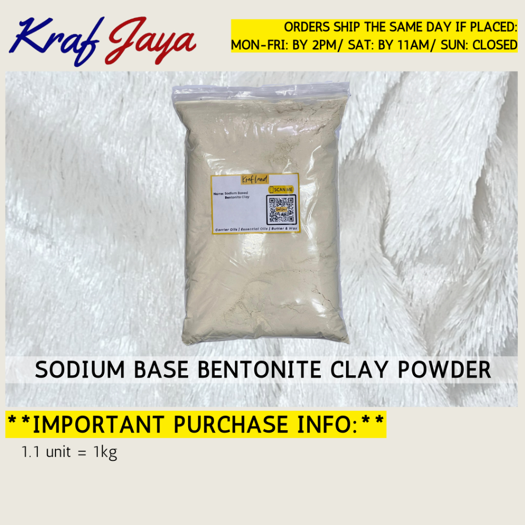 [1kg] Sodium Base Bentonite Clay Powder | Shopee Malaysia