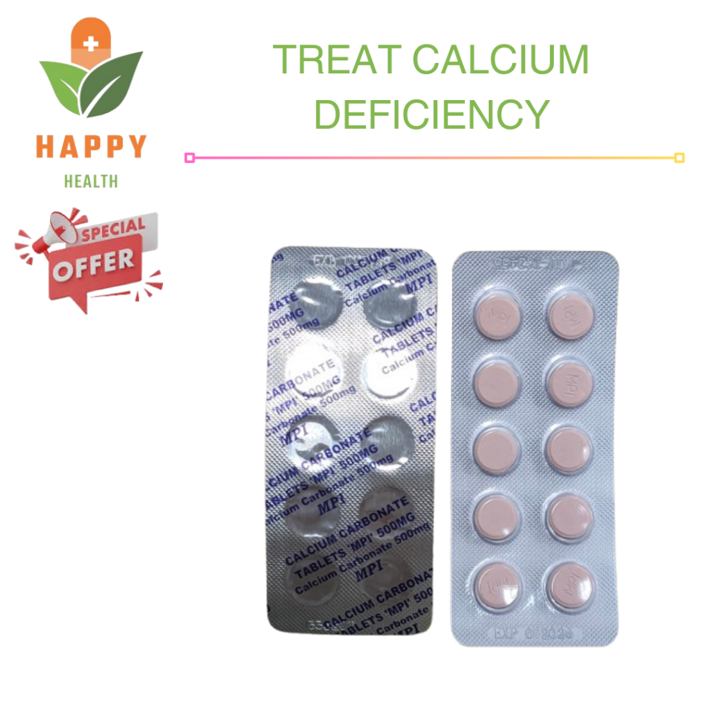 [ Exp 7/2028 ] CALCIUM CARBONATE 500MG MPI TABLET 10'S - For Treatment ...