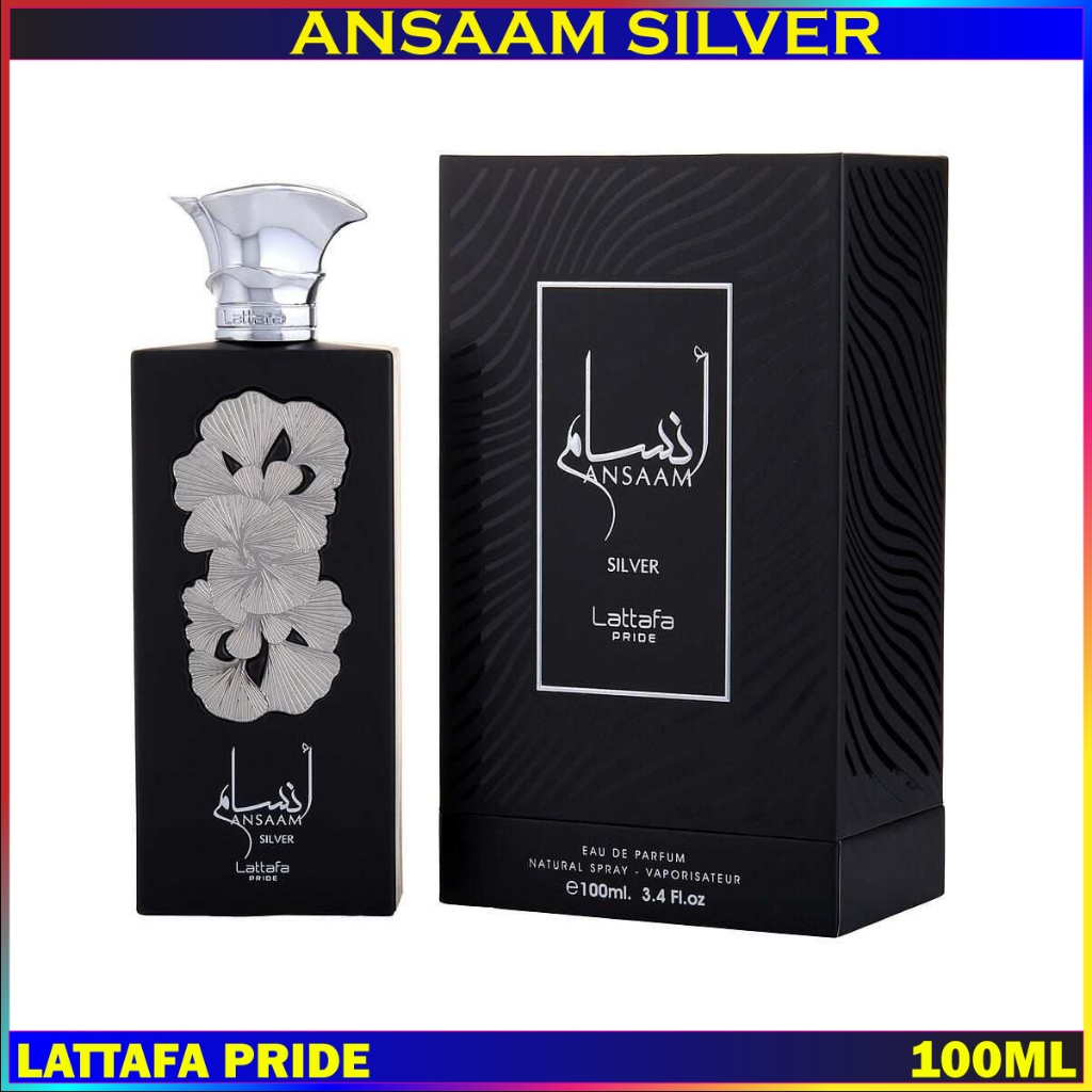 ANSAAM SILVER LATTAFA PRIDE EAU DE PERFUME SPRAY FOR MEN LATTAFA 100ML ...
