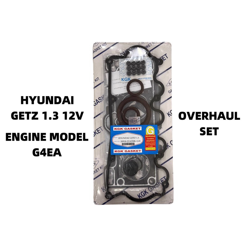 HYUNDAI GETZ 1.3 12V ENGINE G4EA TOP SET & OVERHAUL SET | Shopee Malaysia