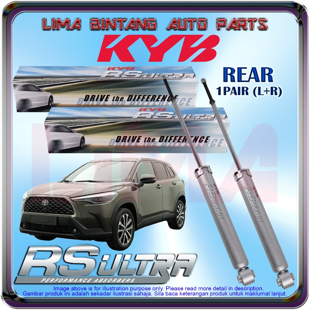 ( 1Pair ) Toyota Corolla Cross ZSG10 Rear Shock Absorber Heavy Duty RS ...