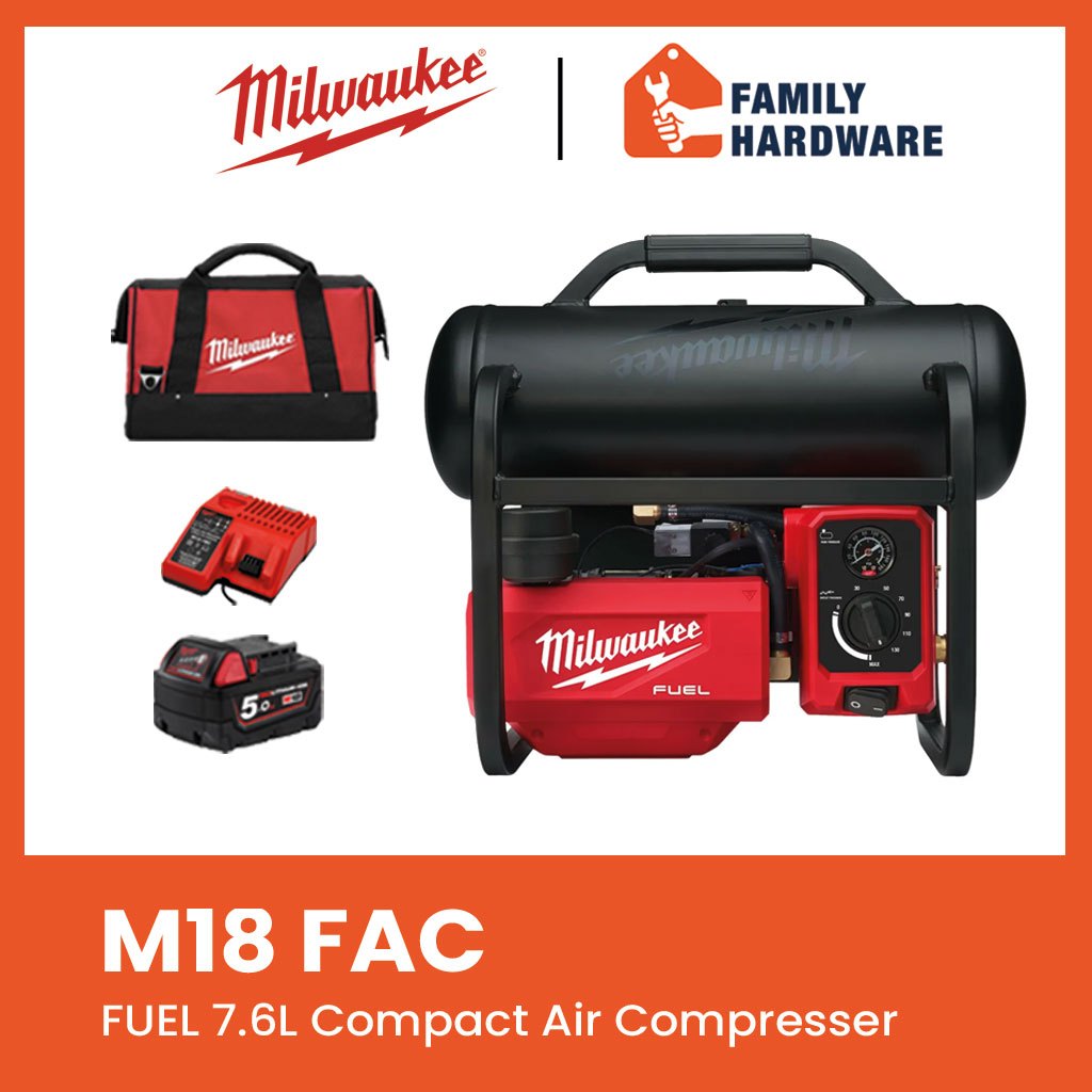 MILWAUKEE M18 FAC FUEL™ 7.6L Cordless Compact Air Compressor M18FAC ...