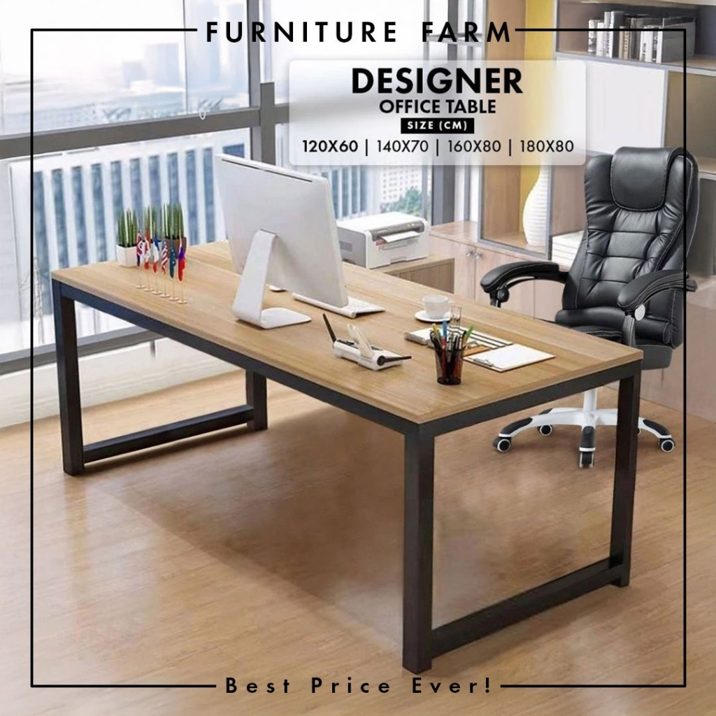 F&F: Office Table /meja office/ Computer table / Study Table /Meja Kayu ...