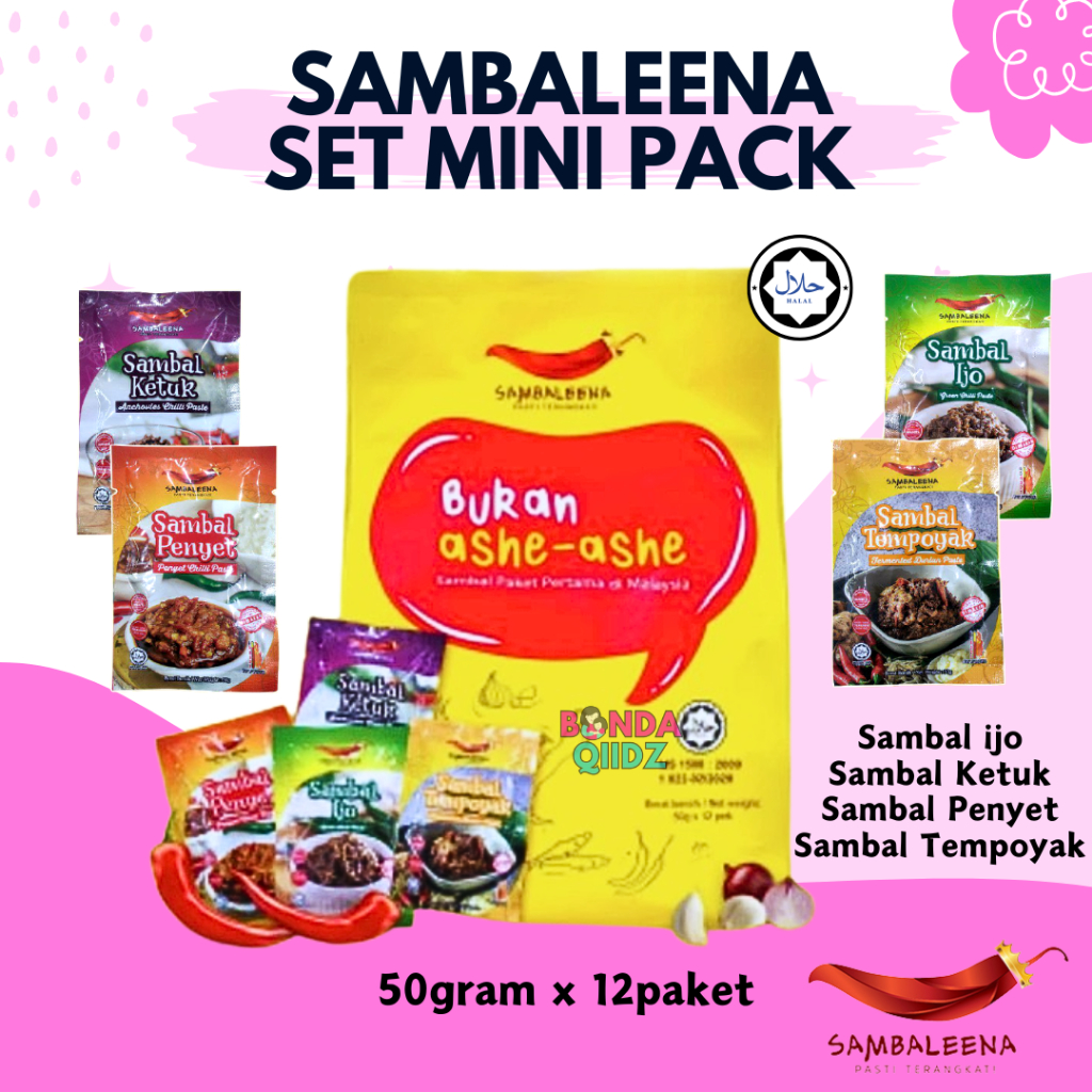 SAMBALEENA MINI PACK | SAMBALEENA SAMBAL SAMBAL KETUK SAMBAL PENYET ...