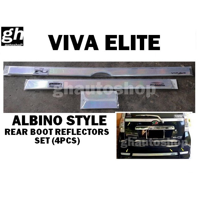 VIVA ELITE albino style rear boot & bumper reflectors set (4pcs ...