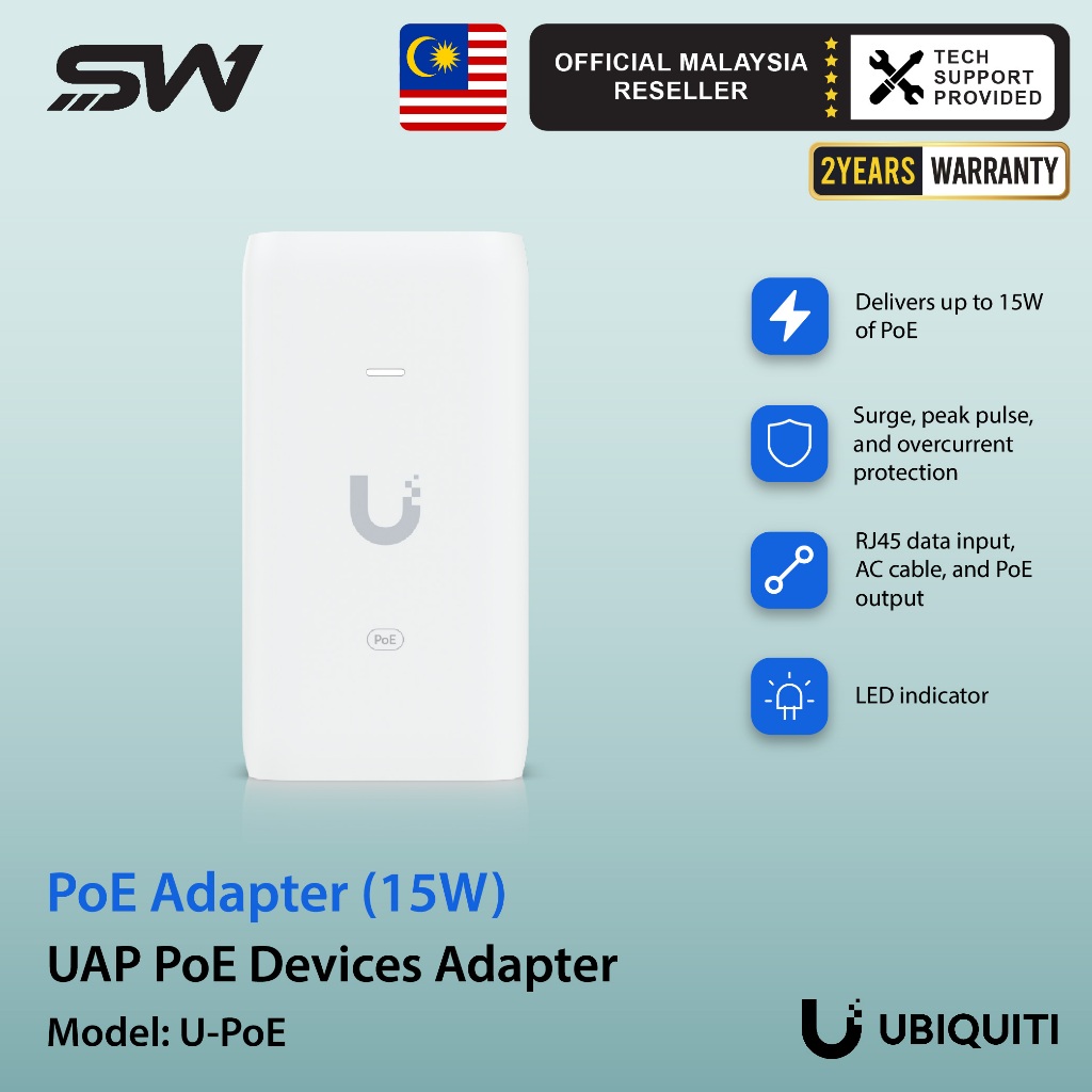 Ubiquiti U-POE-AF - An adapter that can power UBNT PoE devices with ...