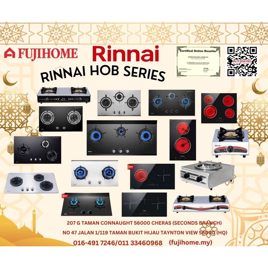 RINNAI-RB-2CGT-2 INNER BURNER BUILT-IN GAS HOB | Shopee Malaysia