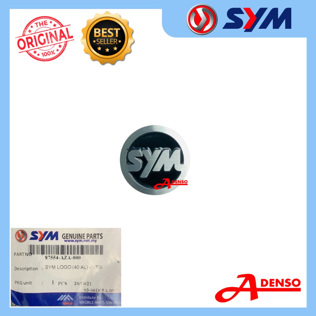 SYM VF3I EMBLEM LOGO 4CM VF3i 185 (ORIGINAL100%SYM) 87554-AZA-000 ...